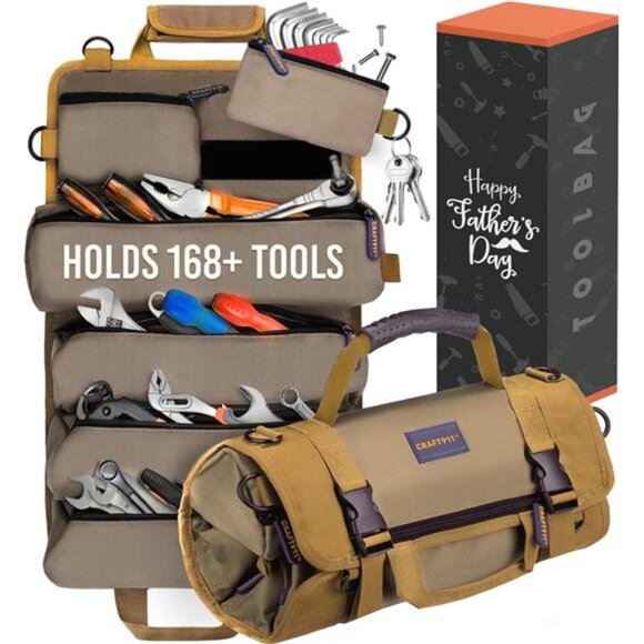 Storage & Organization | Roll Up Tool Bag Organizer 7 Pouches 3 ...